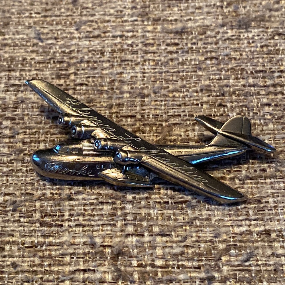 Vintage World War Ii Airplane Sweetheart Pin Brooch G… - Gem